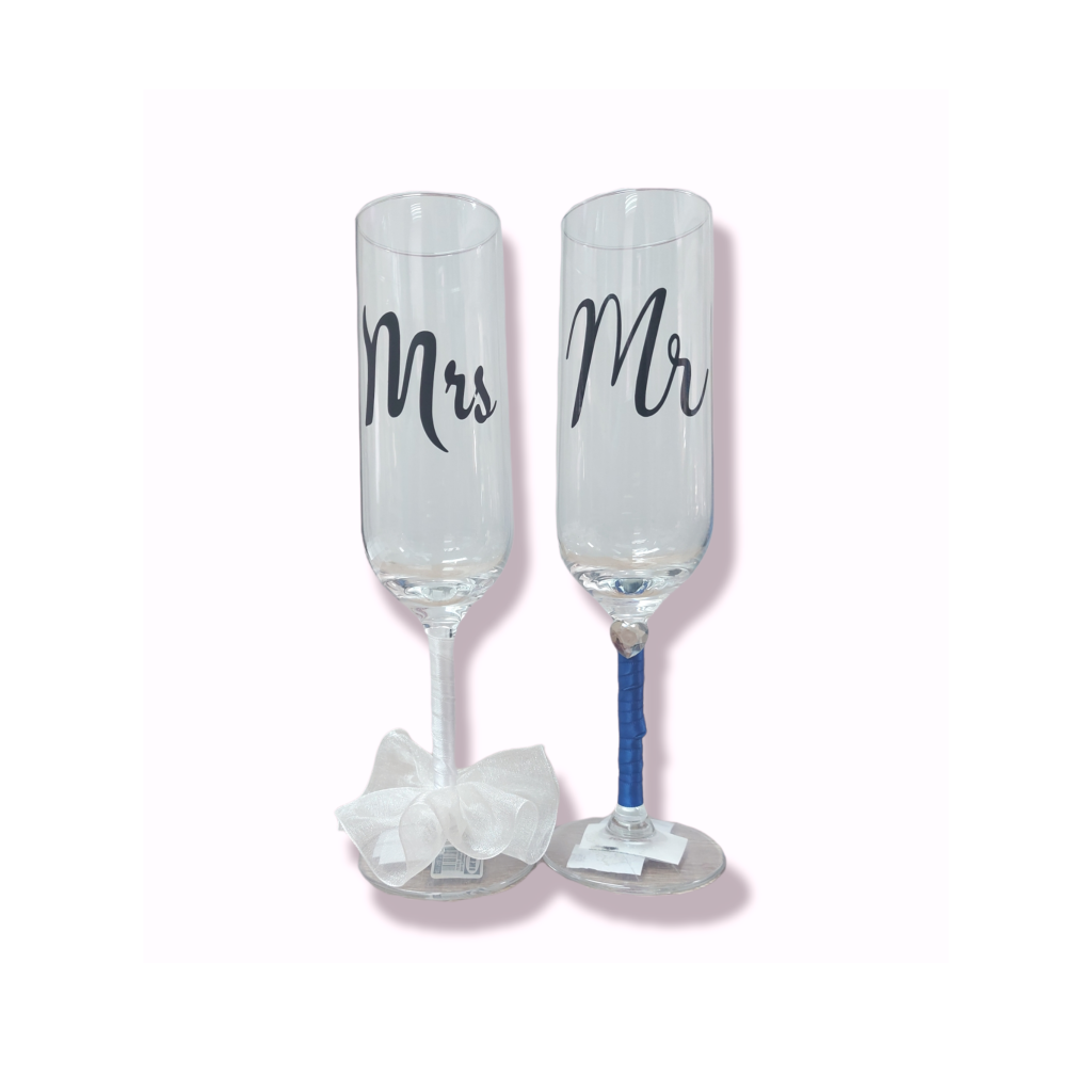 Staklene čaše Mr i Mrs | DALIA