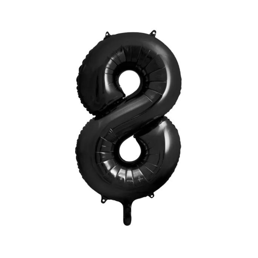Balon folija broj 8 u crnoj boji 86cm | DALIA